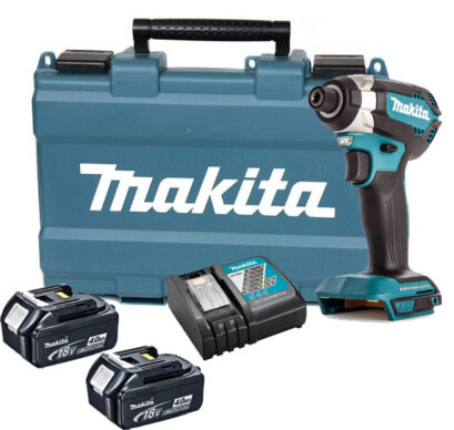 מברגת אימפקט 18V + שתי סוללות 5.0AH makita דגם DTD153 - בר-גל